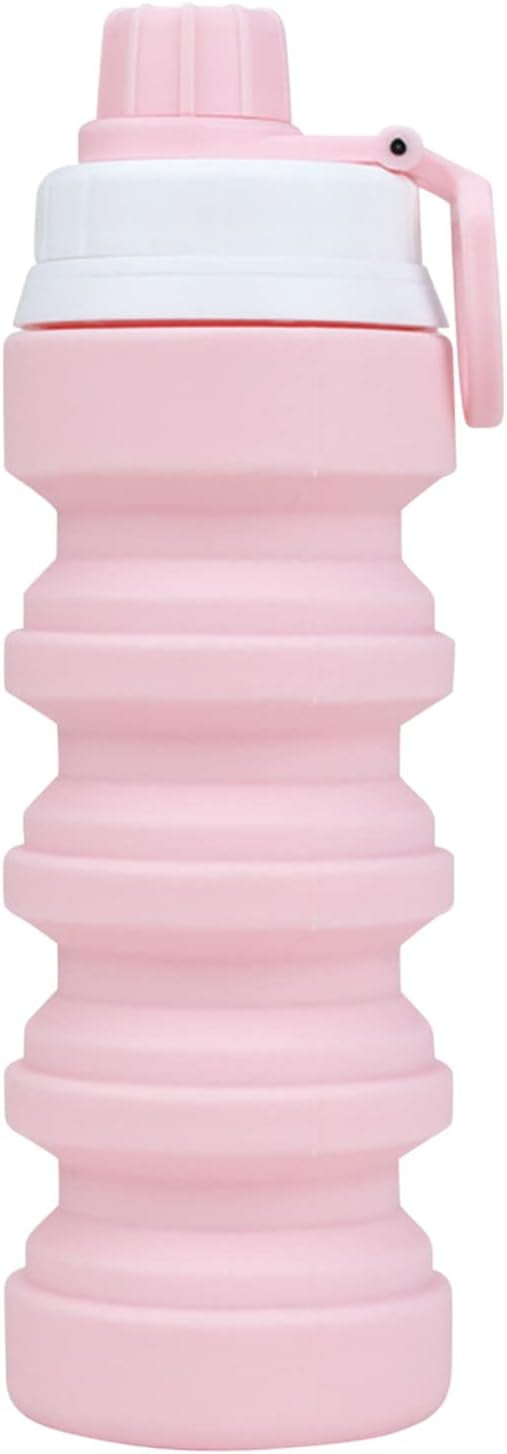 300ml Collapsible Water Bottles Silicone Motivational Water Bottle with ...