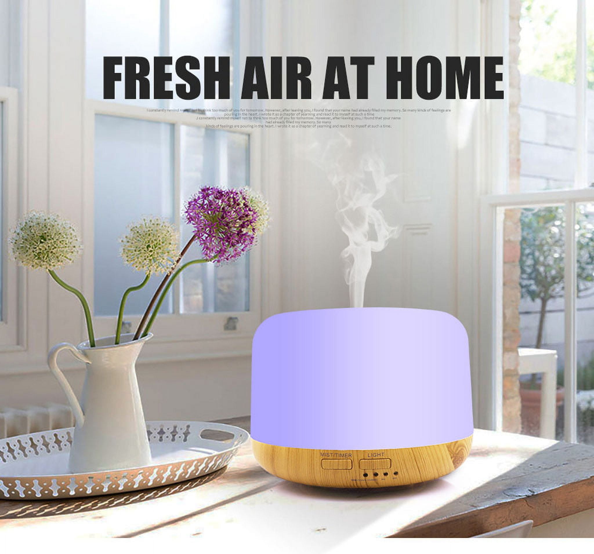 300ml Colorful Aroma Diffuser & Humidifier with Warm Light - Home ...