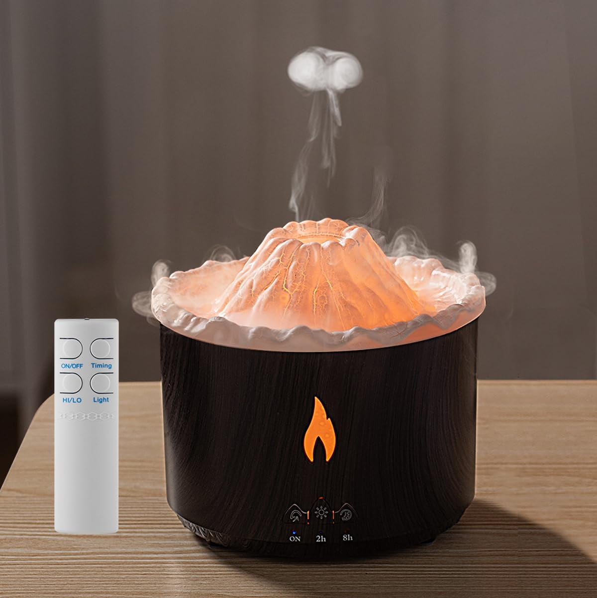 300ml Essential Oil Diffuser, Volcano Flame Aromatherapy Diffusers ...