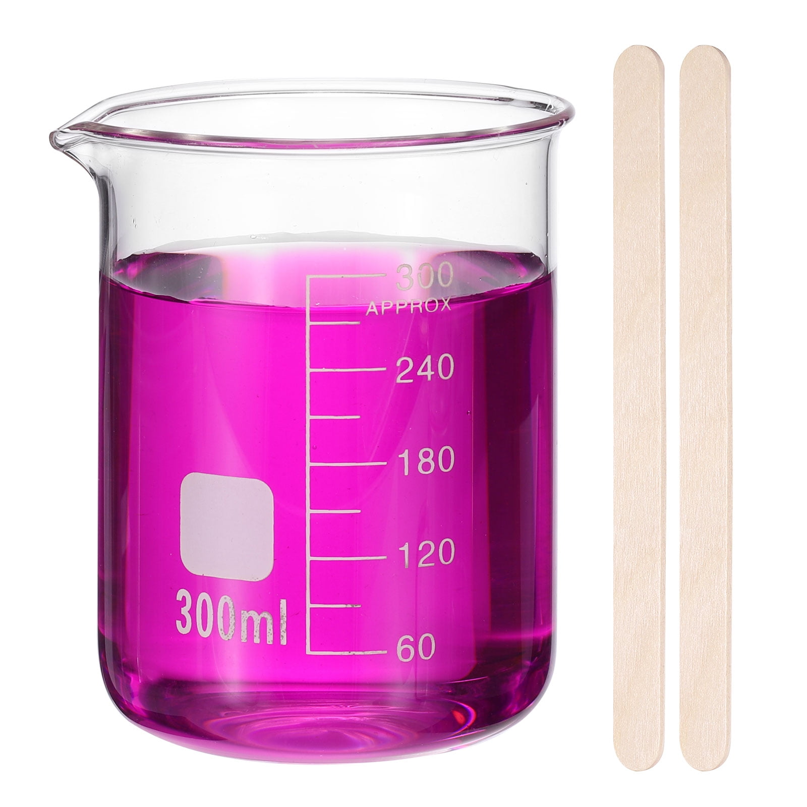 300ml Glass Beaker, Measuring Glass Beaker Graduated Borosilicate Lab ...