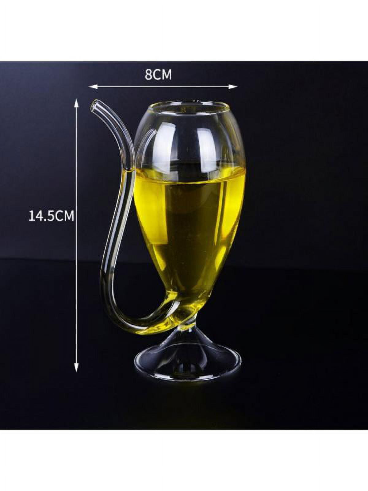 300ml Glass Red Wine Vampire Devil Cup Mug With Built in Drinking Tube ...