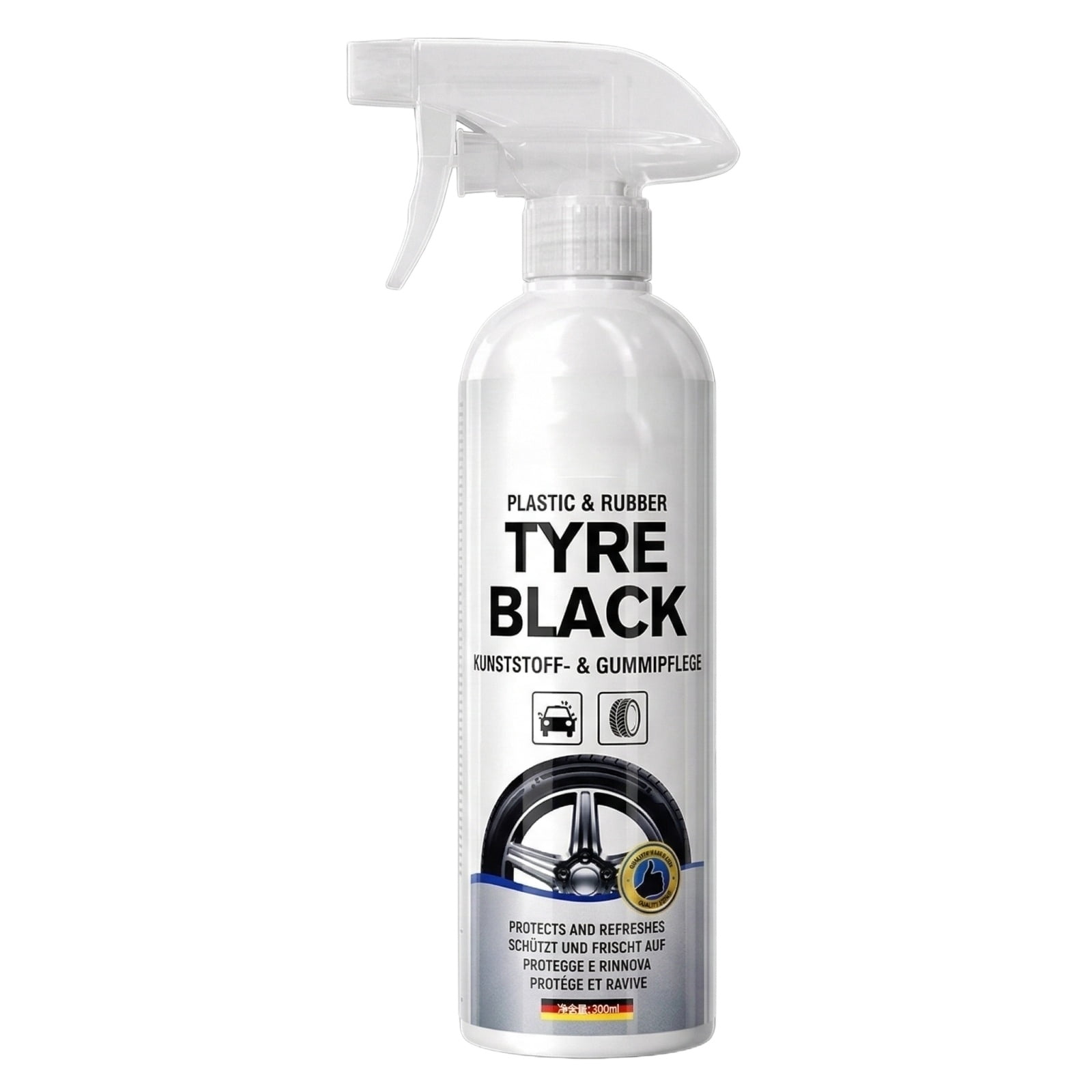 300ml Plastics Rubber Tyre Shine Protector Spray, 2026 New Tire Spray ...