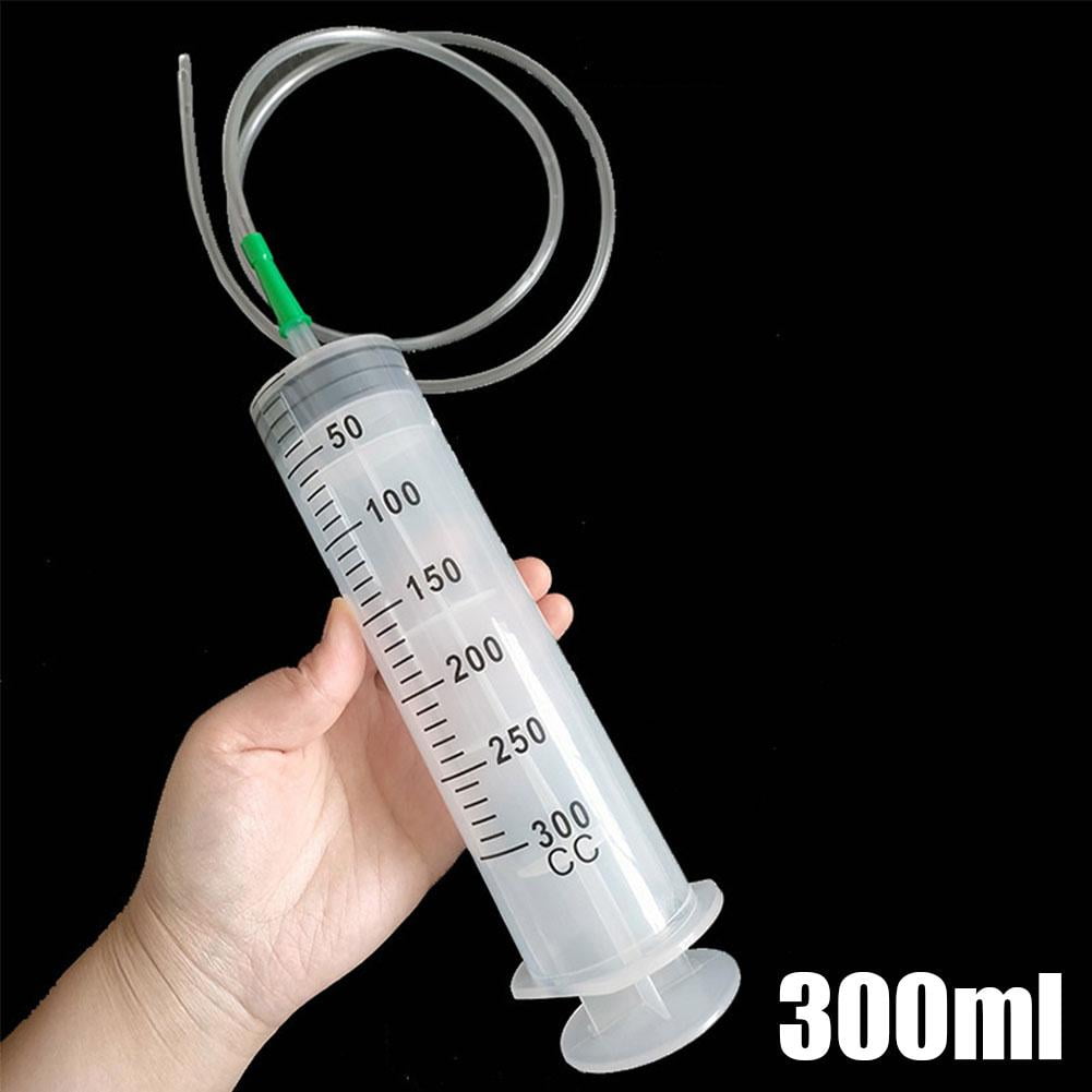 300ml-Reusable Syringe with Measuring Scale, Large Pump with Tube, Pet Feeding, Oil Glue ...