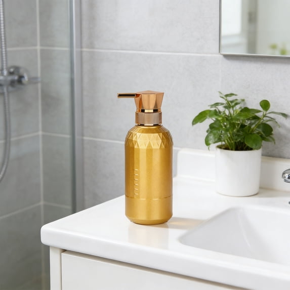 300ml Shower Gel Hands Dispenser Bottle Compact Stylish Refillable Pump ...