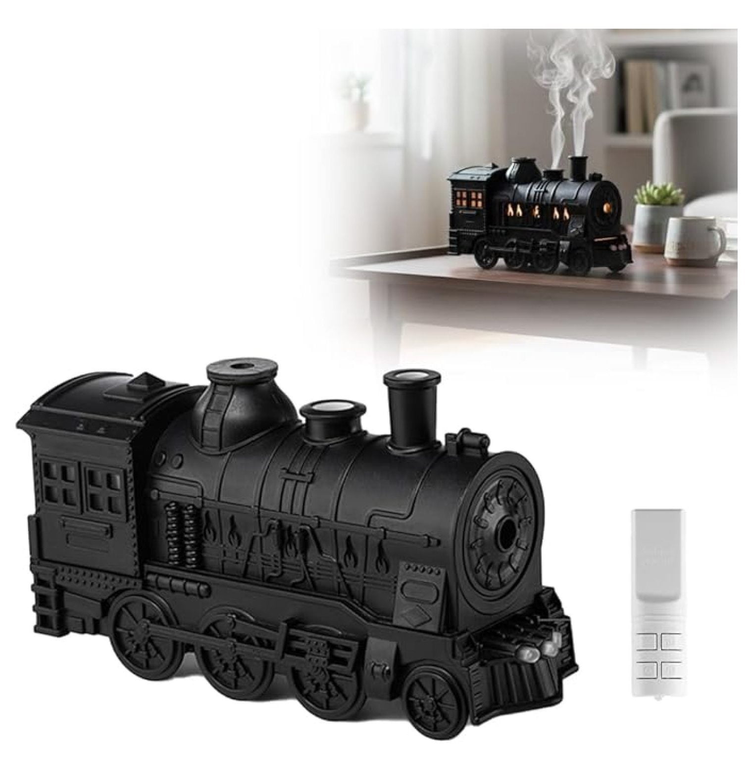 300ml Vintage Train Aromatherapy Humidifier, 2026 New Christmas Train ...