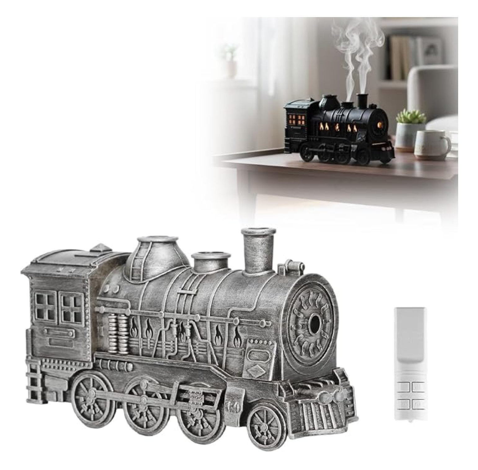 300ml Vintage Train Aromatherapy Humidifier, 2026 New Christmas Train ...
