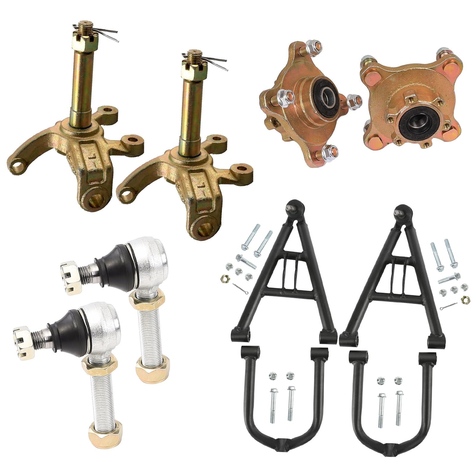 300mm 12" Front Suspension Upper/Lower Shock Swingarm Kit with Steering ...