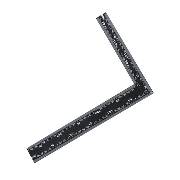 300mm Aluminum Alloy Square Ruler 90 Degree Right Angles Turning Ruler ...