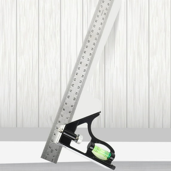 300mm Stainless Steel Combination Square, Adjustable Angle, Level ...