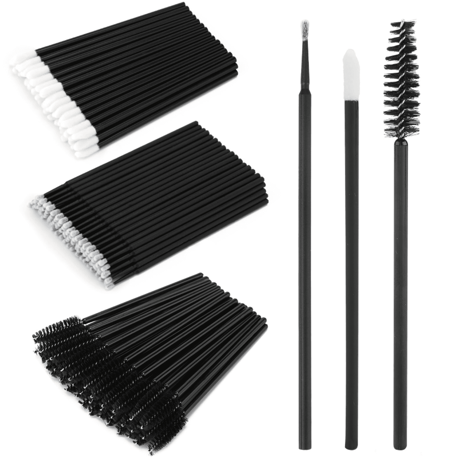 300pc Eyelash Extension Supplies Kit, Disposable Lip Wands, Mascara ...