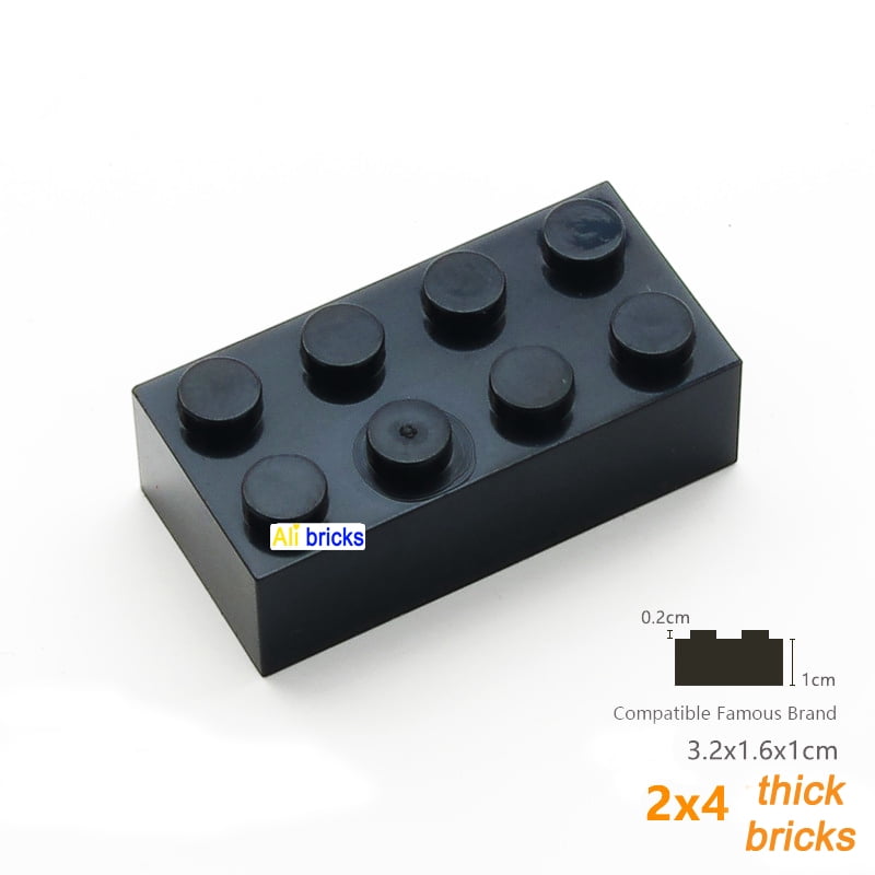 300pcs 2x4 Dot DIY Building Blocks Thick Figures Bricks Educational ...