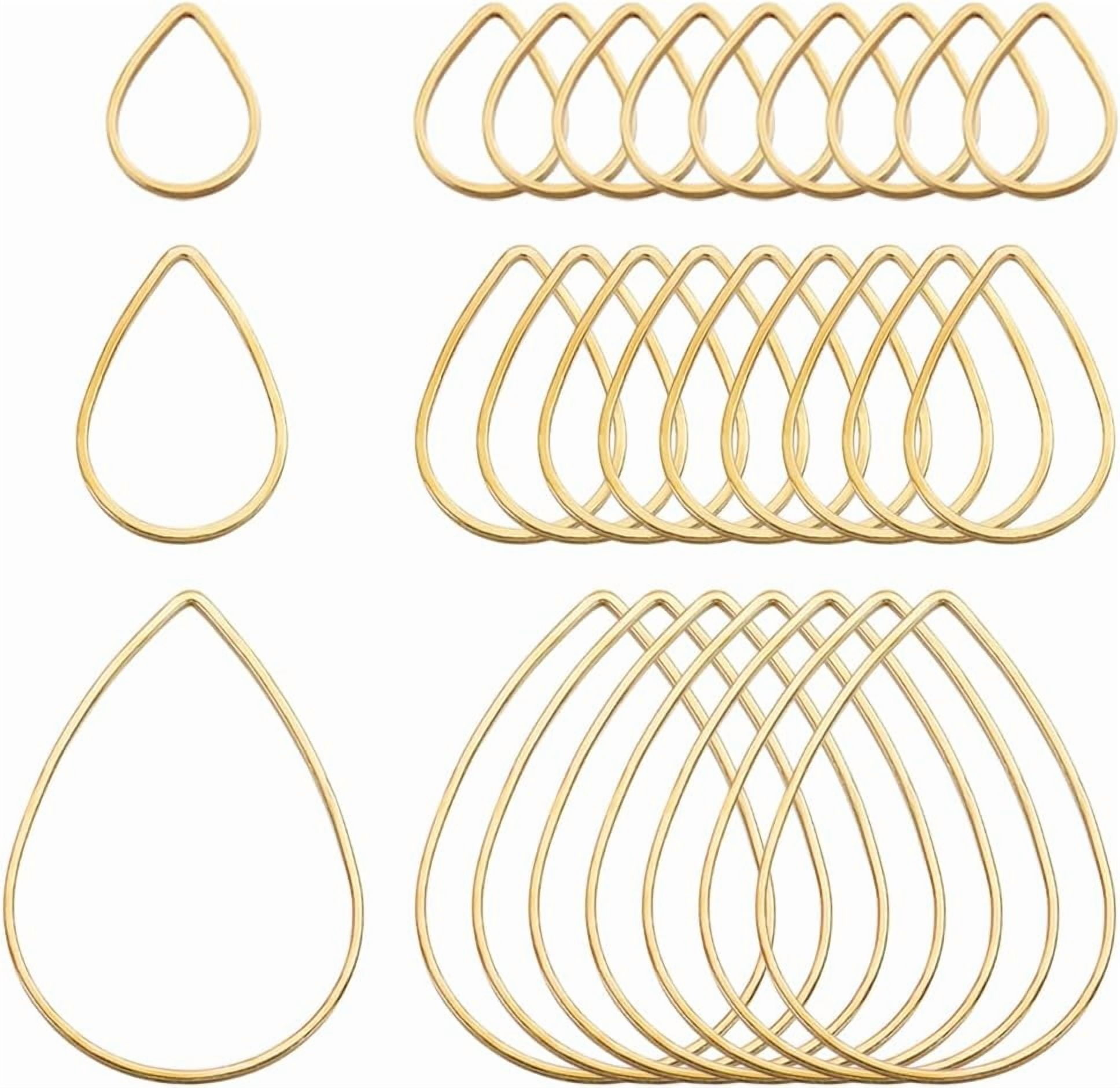 300pcs 3 Sizes Open Bezel Charms for Resin Teardrop Earring Bezels ...