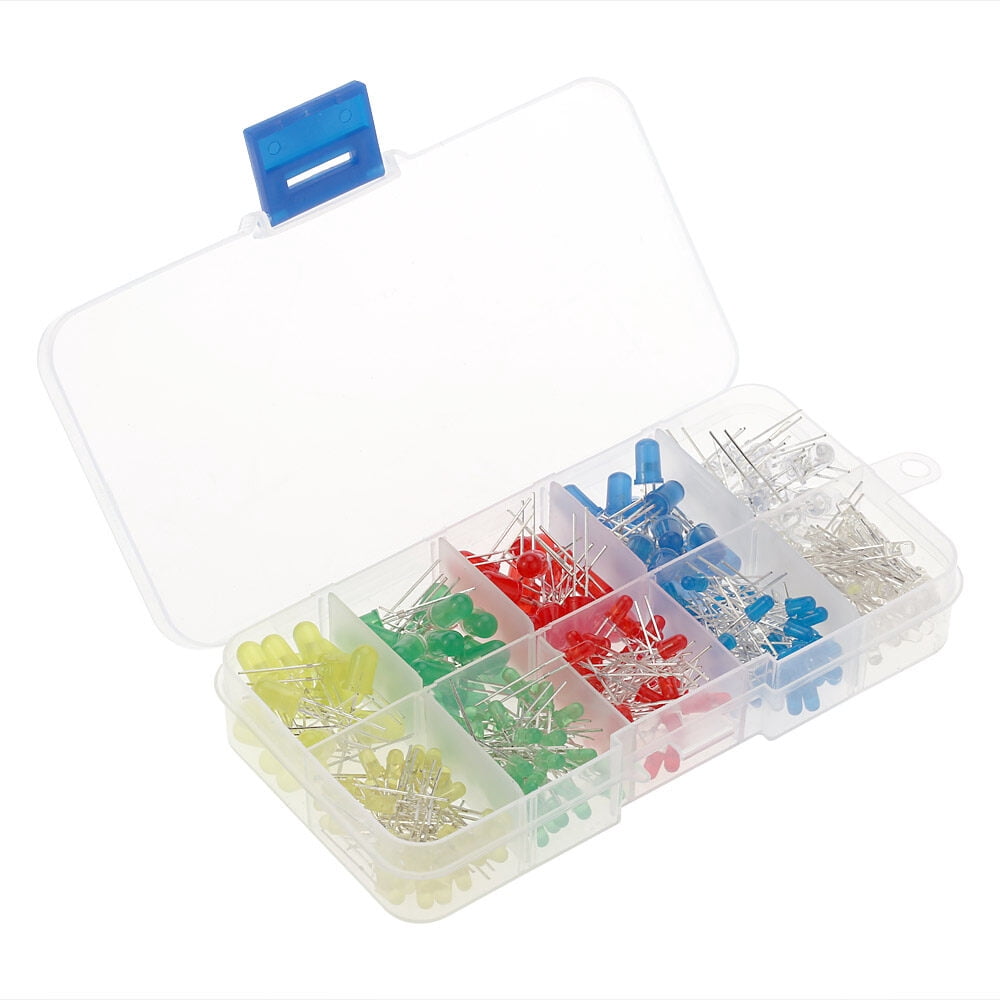 300pcs 3mm 5mm Assorted Color 2-pin Diffused LED Light Emitting Diodes ...