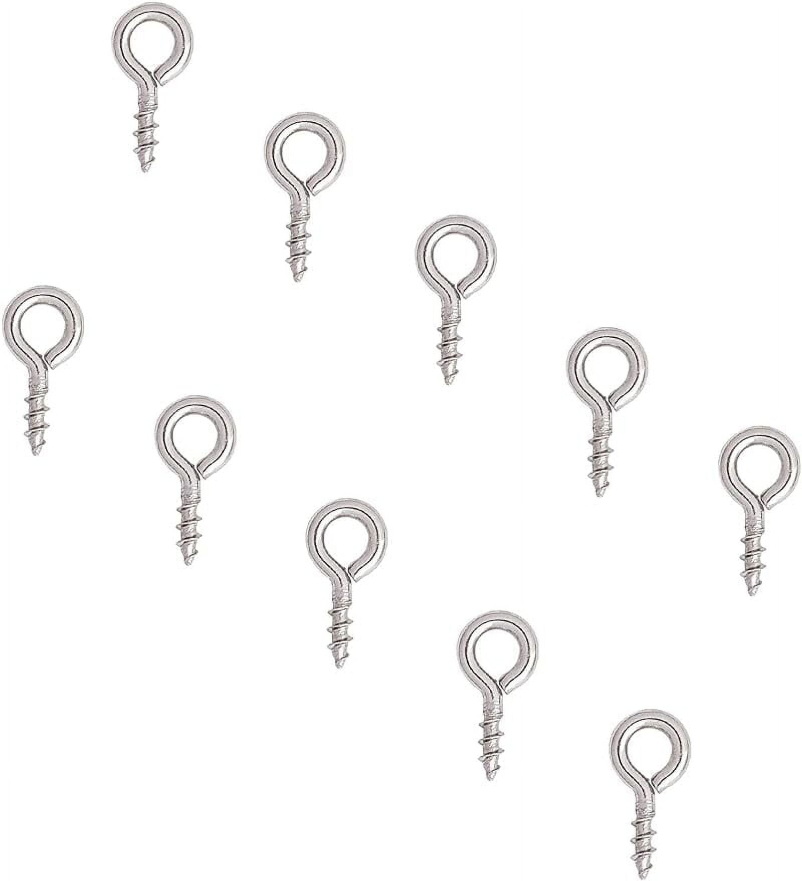 300pcs 8x4mm Stainless Steel Screw Eye Pin Peg Bails Small Screw Eye ...