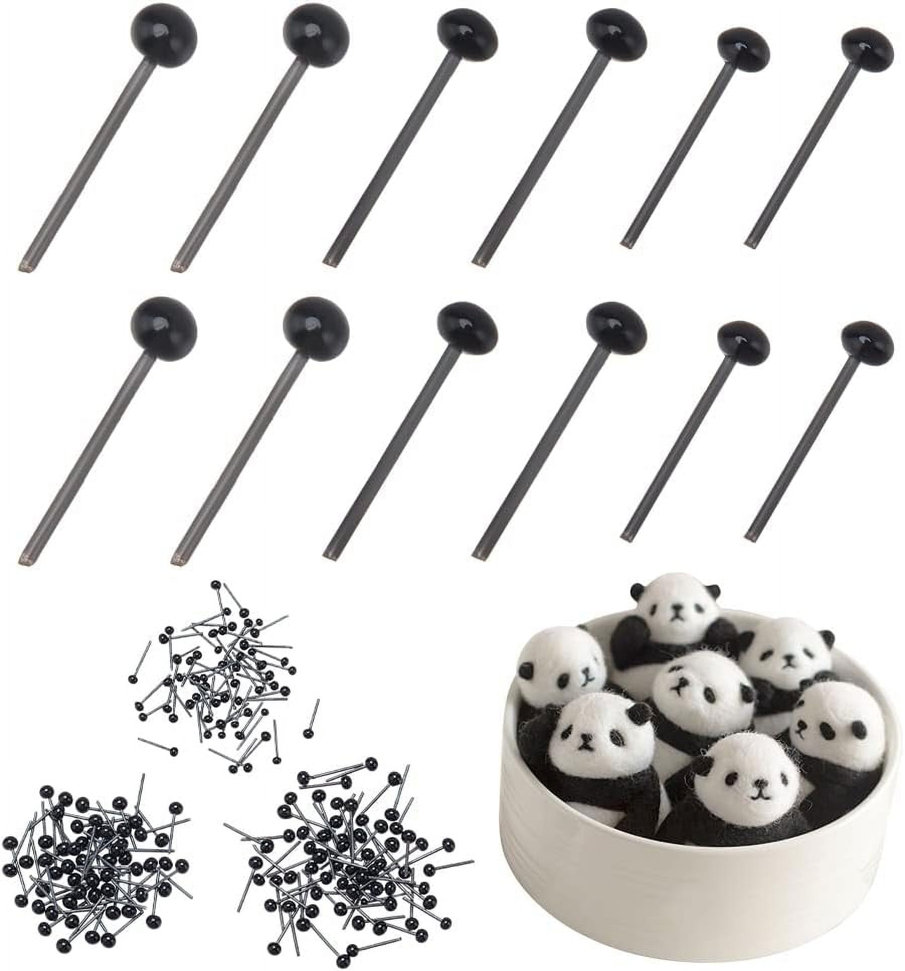 300pcs Black Craft Eyes Plastic Eye Ball Needle Felting Bear Eyes ...
