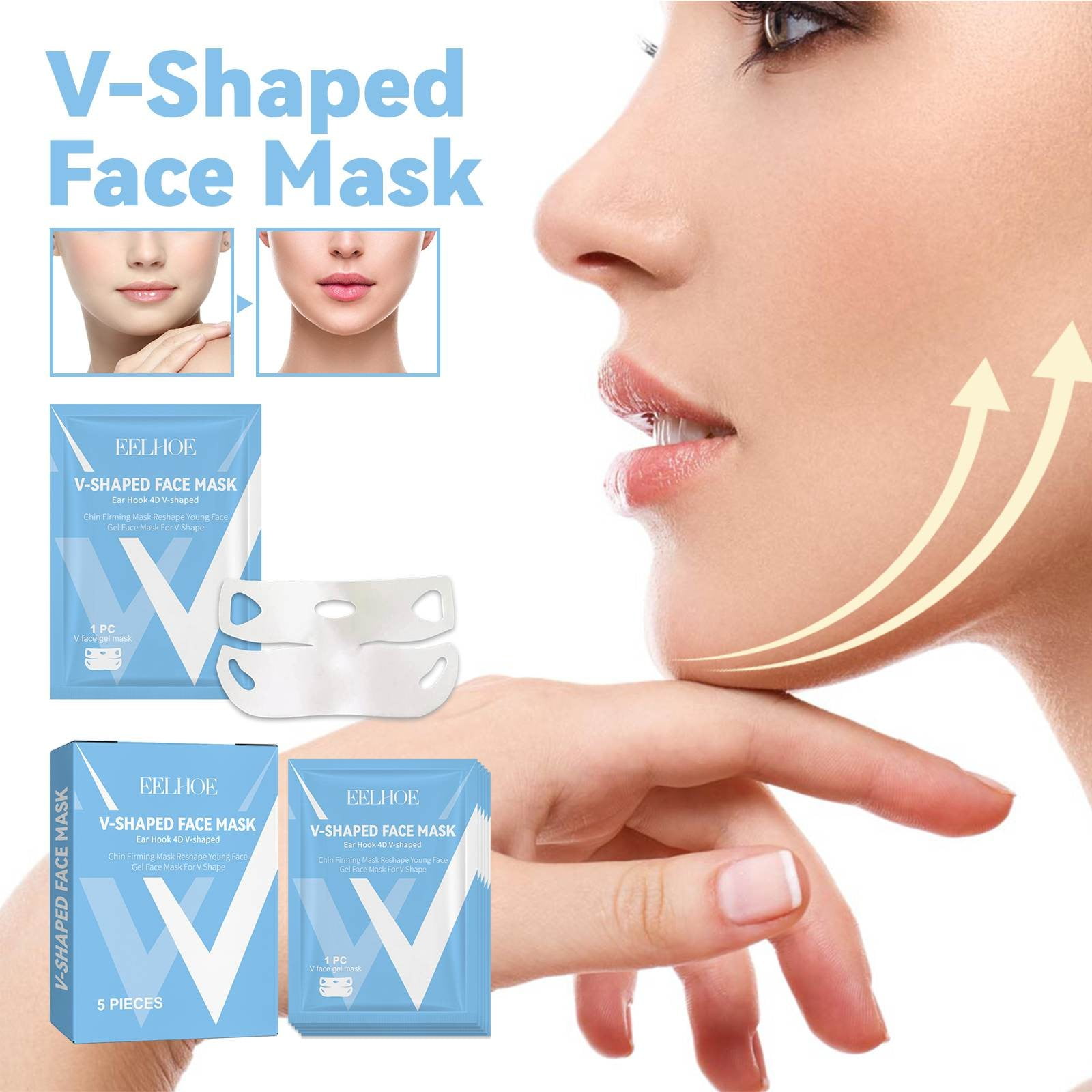 300pcs Crazy Lift Chin Neck Mask, New Lifting Mask Chin Masks V Line ...