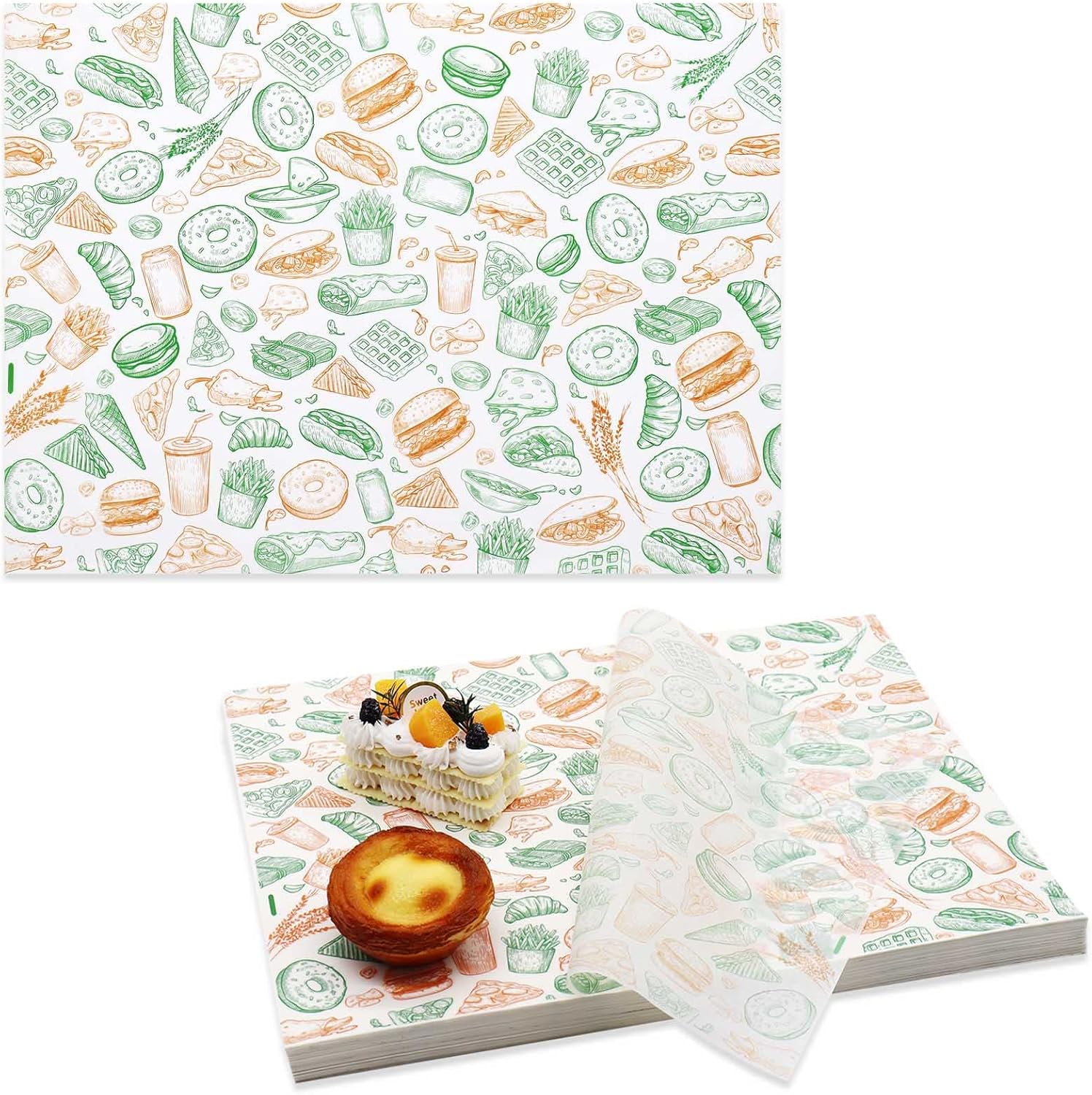 300pcs Deli Paper Sheets 11''x15'', Wax Paper Sheets for Food, Grease ...