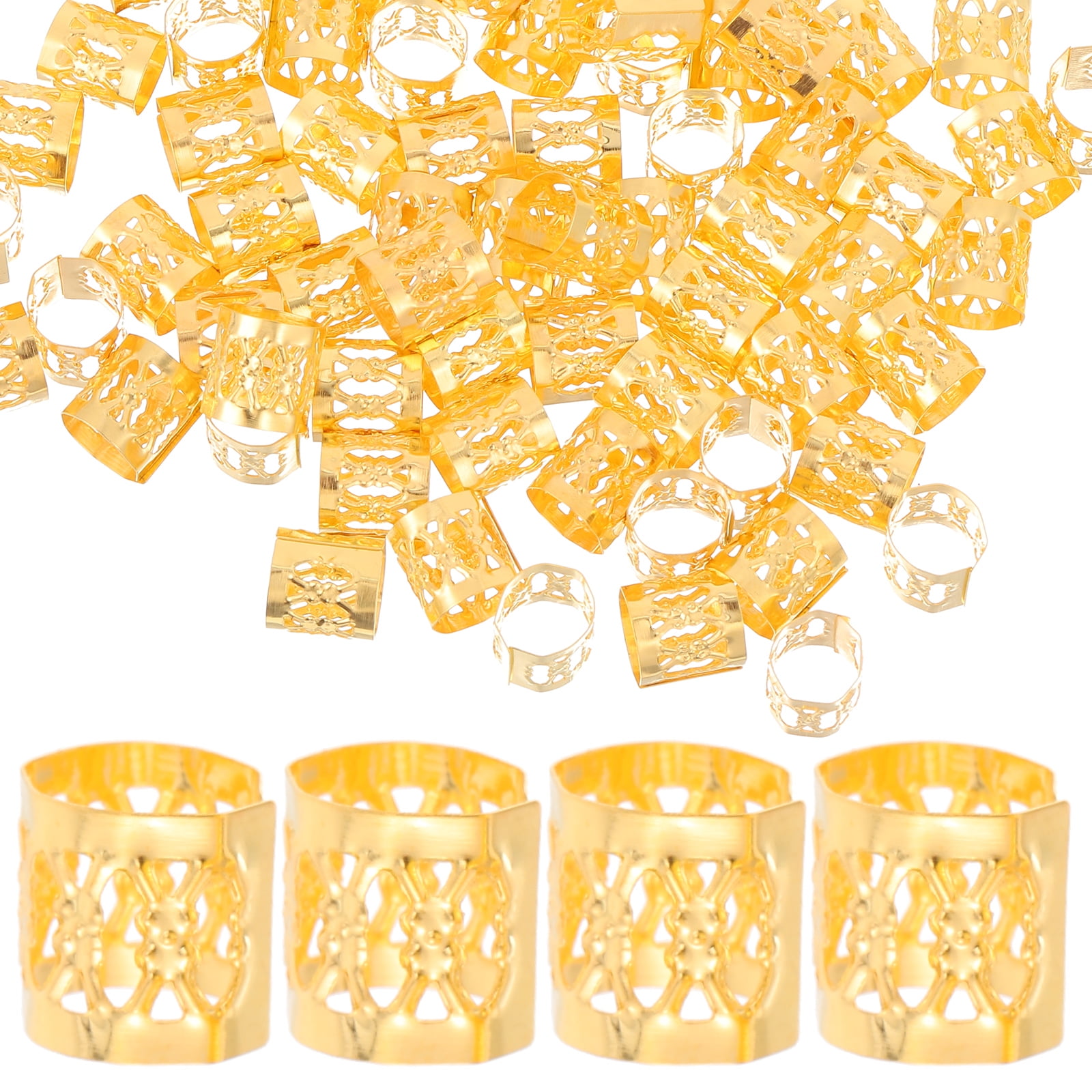 300pcs Dread Beads Dreadlock Accessories Dreadlock Rings Hair Rings For ...