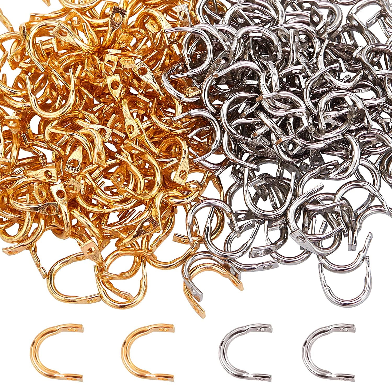 300pcs Fishing Spinner Clevis Spinnerbait Clevis U-Shaped Brass Links 2 ...