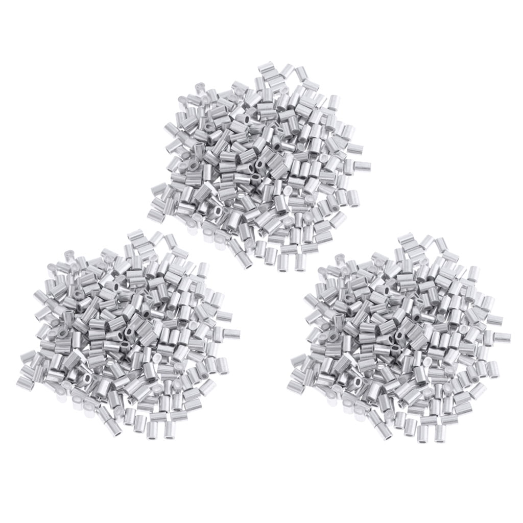 300pcs Fishing Wire Leader Crimps Fishing Line Tube Sleeves Tube ...