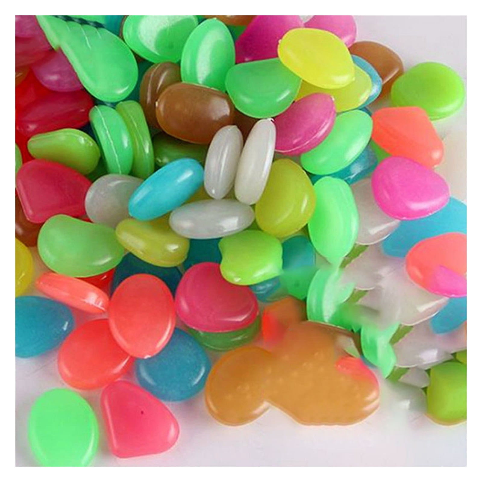 300pcs Garden Light Glow Stones, Pebbles Glow in the Dark Garden Rocks ...