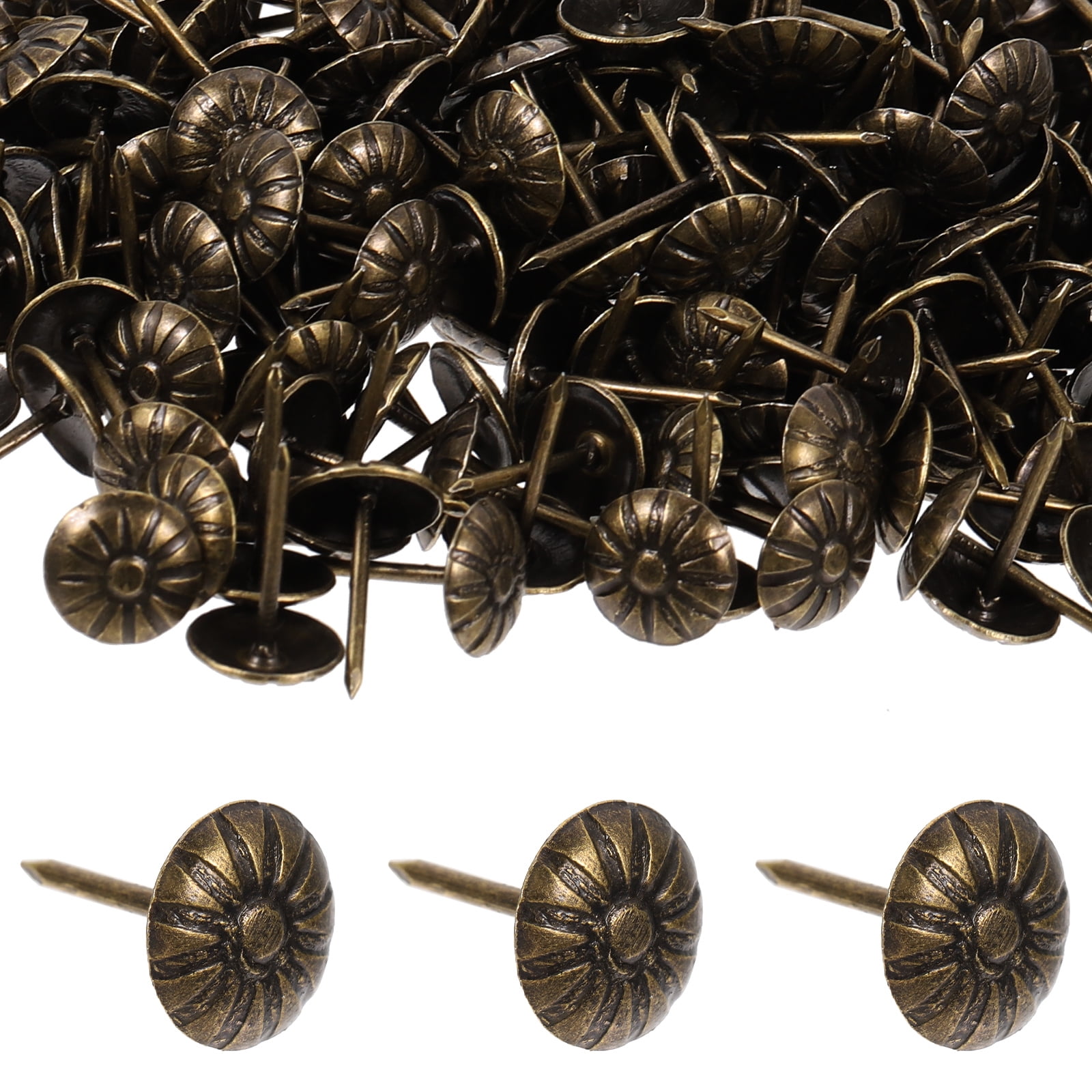 300pcs Iron Upholstery Tacks Furniture Upholstery Nails Vintage Push ...