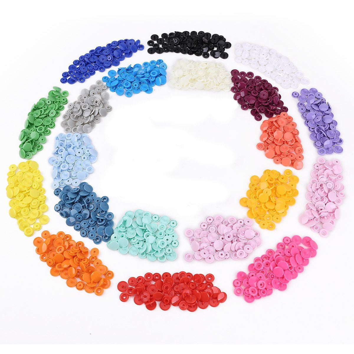KAM 300pcs Sewing Fasteners, Size 20 /T5 Snaps Resin Plastic Poppers ...