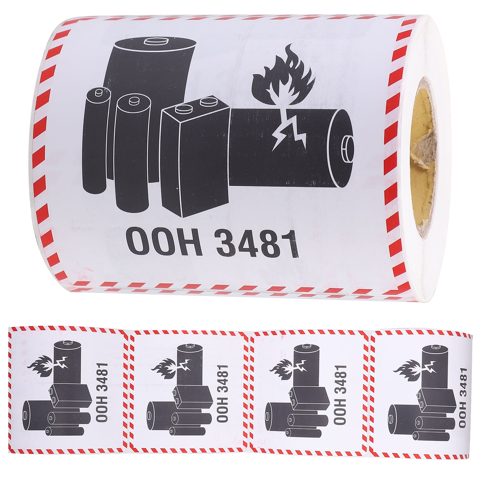 300pcs Lithium Battery Label Stickers Lithium Battery Warning Stickers ...