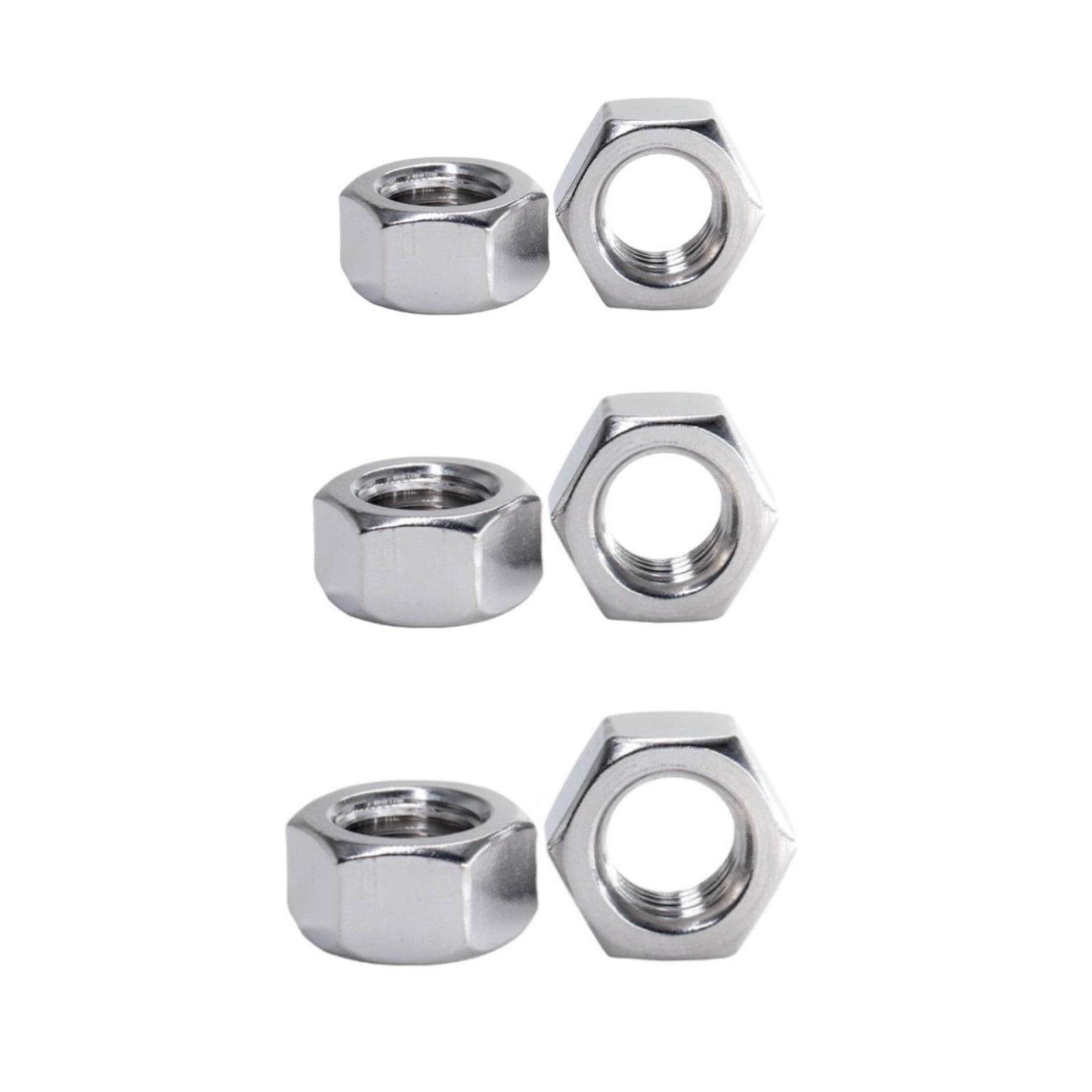 300pcs M4 M5 M6 Hex Nuts Kits, 50pcs Each Size, 304 Stainless Steel ...