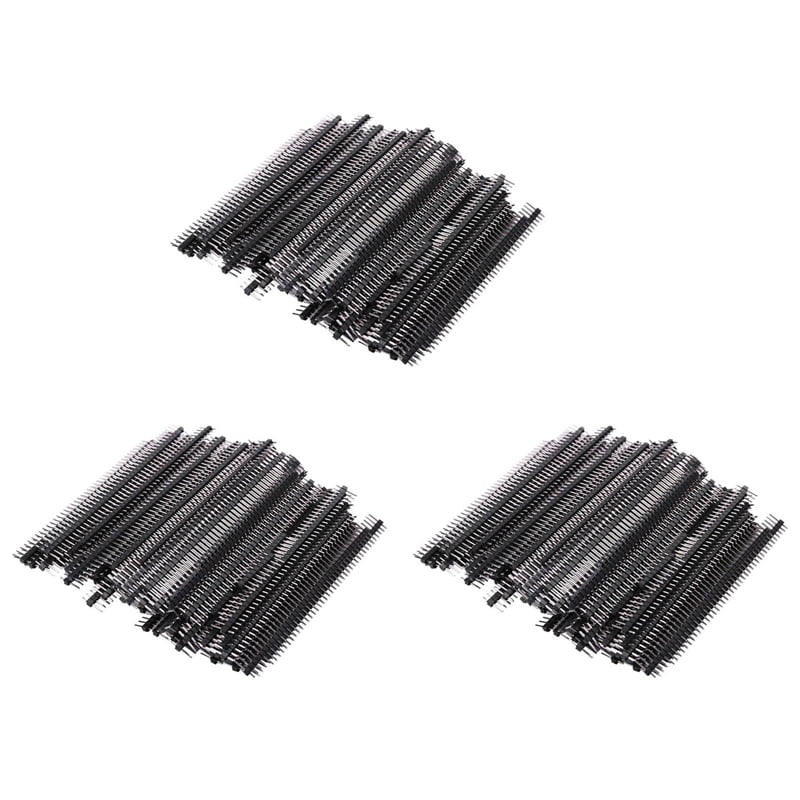 300pcs Male Header Pins, Straight Single Row 40 Pin 0.1 Inch (2.54mm ...