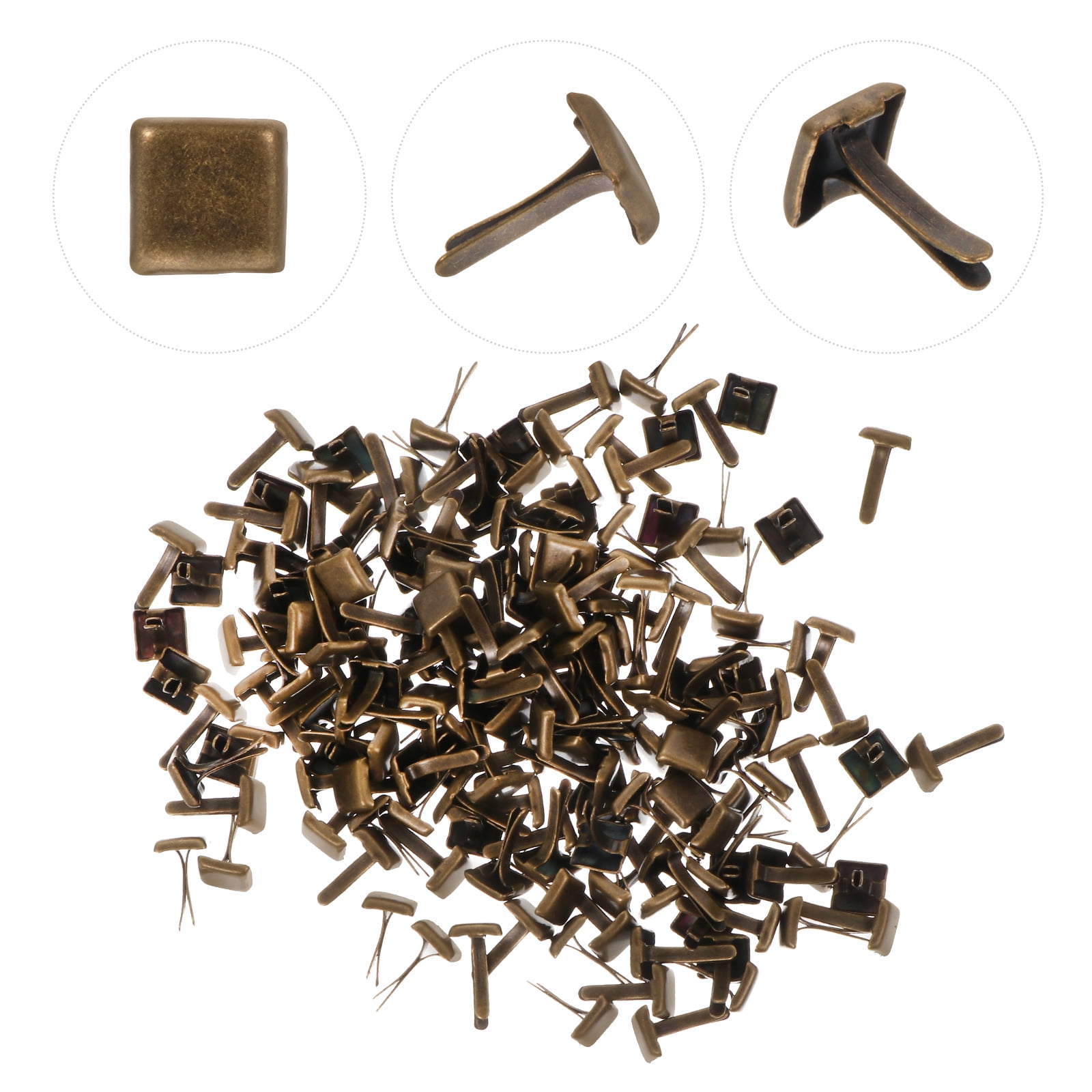 300pcs Metal Paper Fastener Paper Fasteners Square Paper Fasteners Two ...