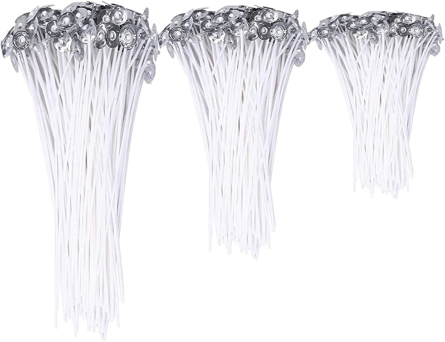 300pcs Natural Candle Wicks, Cotton Candle Wick 3.5" 6" and 8"PreWaxed ...