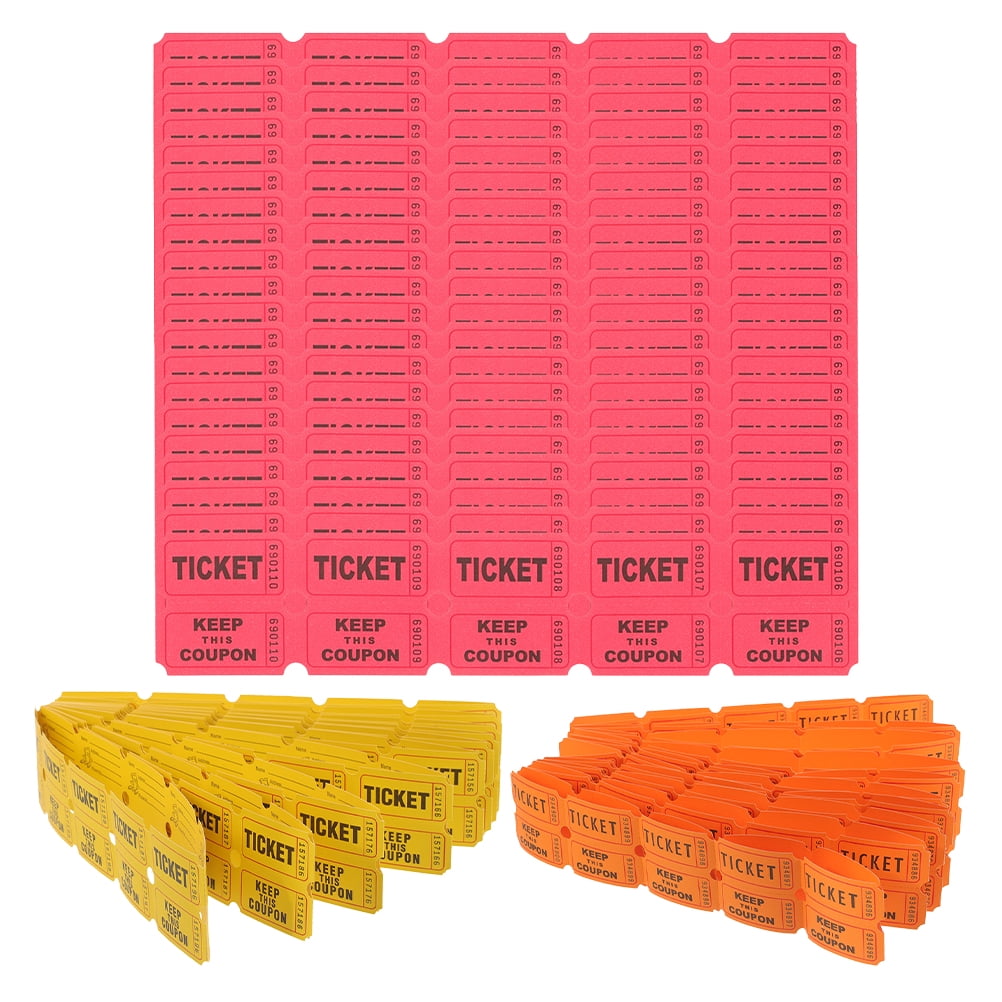 Masteelf 300pcs Raffle Tickets for Carnival Party Events Supply Made of ...