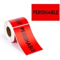 300pcs Perishable Labels for Shipping Receiving, 3" x 5" Bright Red ...