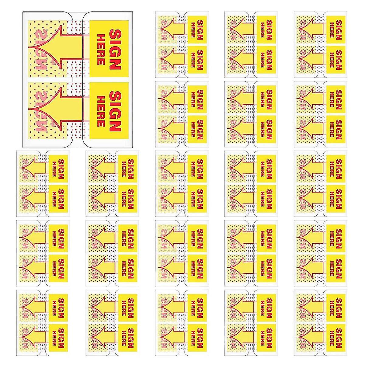 300pcs Sign Here Tabs Sign Here Sign Here Stickers Sign Here Flags With ...