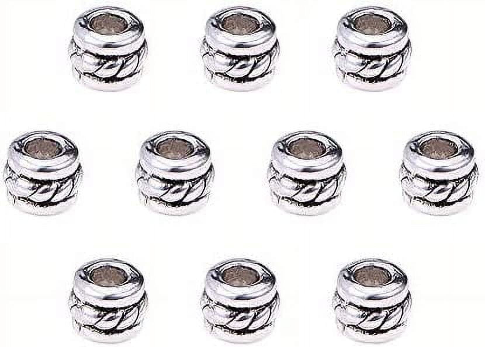 300pcs Tube Spacer Beads Tibetan Alloy Antique Silver Column Jewelry ...