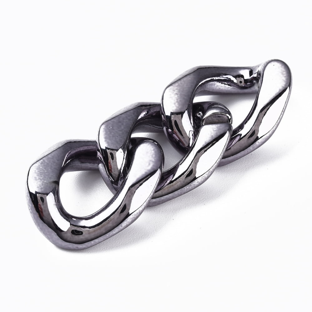 300pcs UV Plating Acrylic Linking Rings Quick Link Connectors for Curb ...