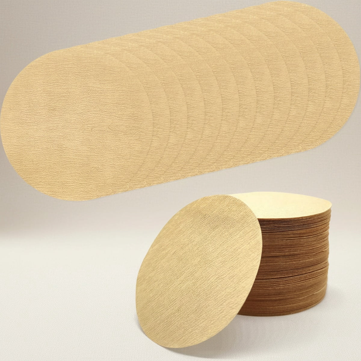 300pcs Unbleached Replacement Natural Paper Filters Round Coffee Filter ...