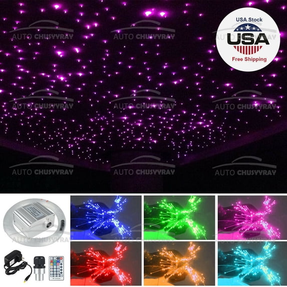 300x RGBW LED Car Home Fiber Optic Twinkle Star Roof Headliner Ceiling ...