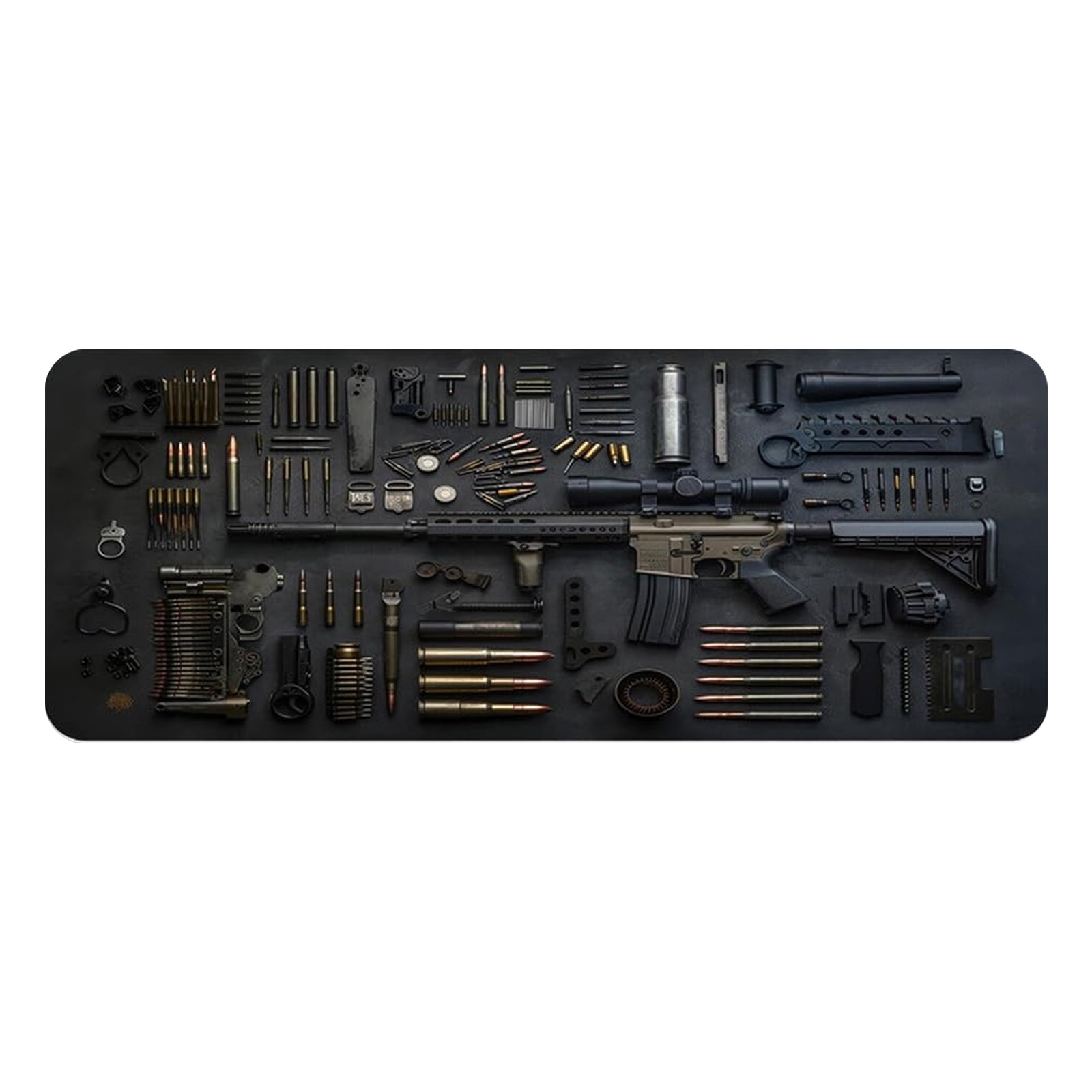 300x600mm 3mm Thick Gaming Desk Mat with Military Blueprint Design ...