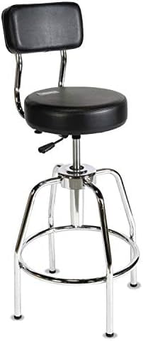 3010002 Height Adjustable Shop Stool with Chrome Tubular Base, Vinyl ...