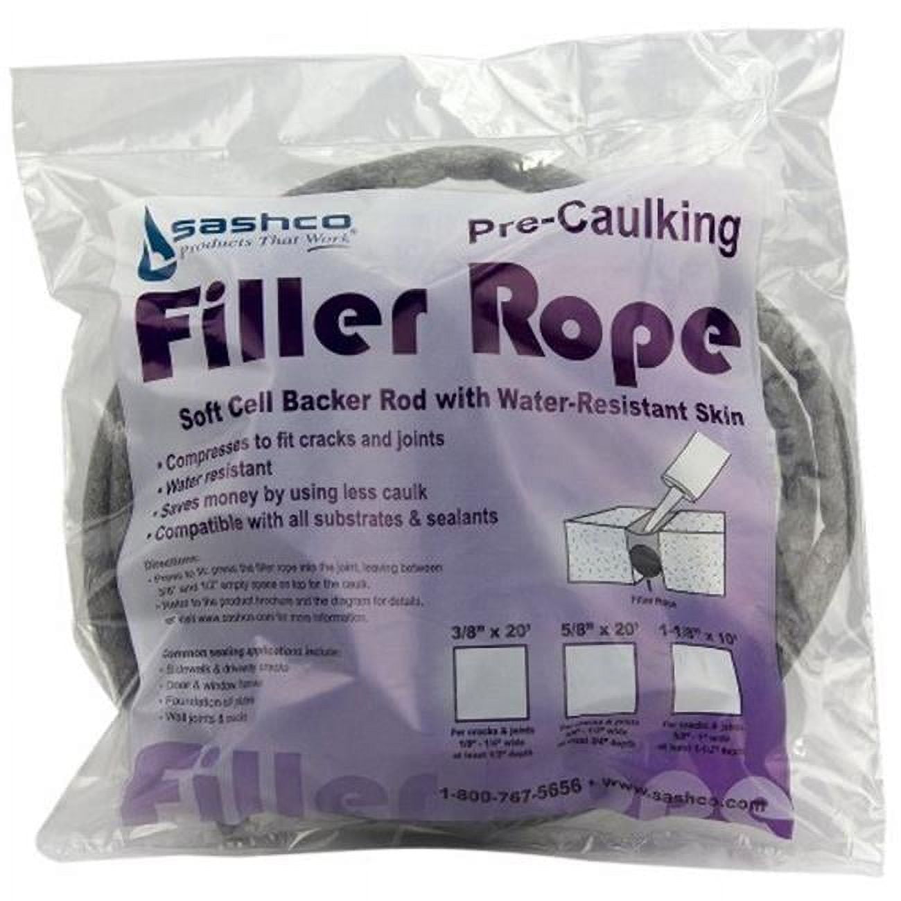 30110 0.62 in. x 20 ft. Filler Rope - Walmart.com