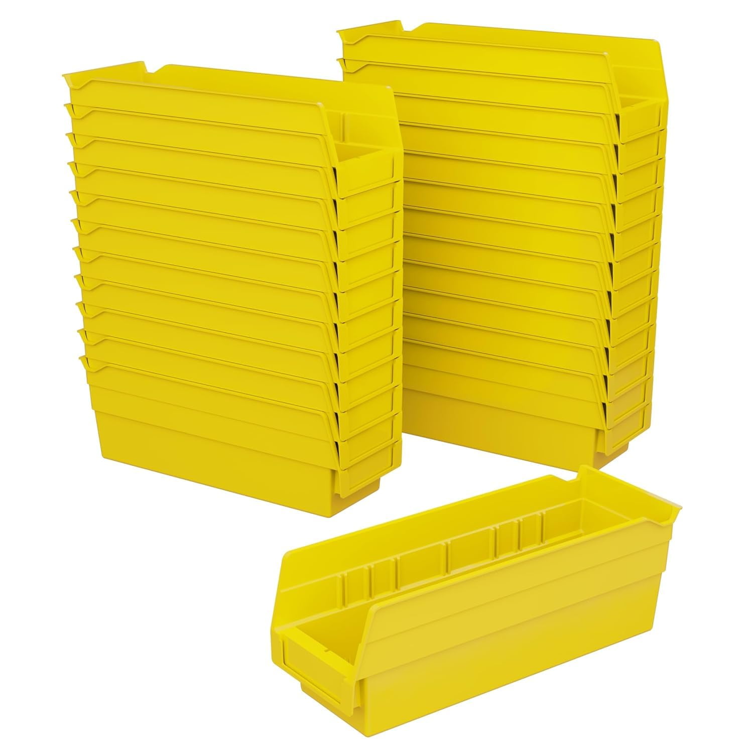 30120 Heavy Duty Plastic Shelf Bins, 12x4x4 Inch Storage Containers for ...