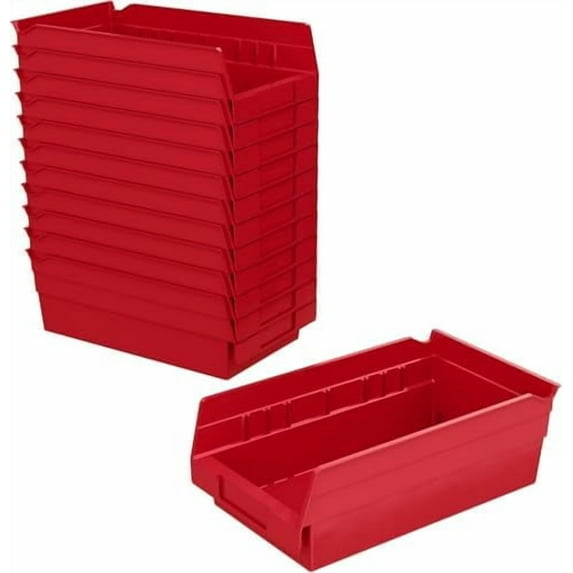 30130 Plastic Shelf Bins, Heavy Duty Storage Bins for Garage, Closet ...