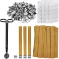 301Pcs Wood Wicks for Candles Making,Wooden Candle Wicks,with Trimmer ...