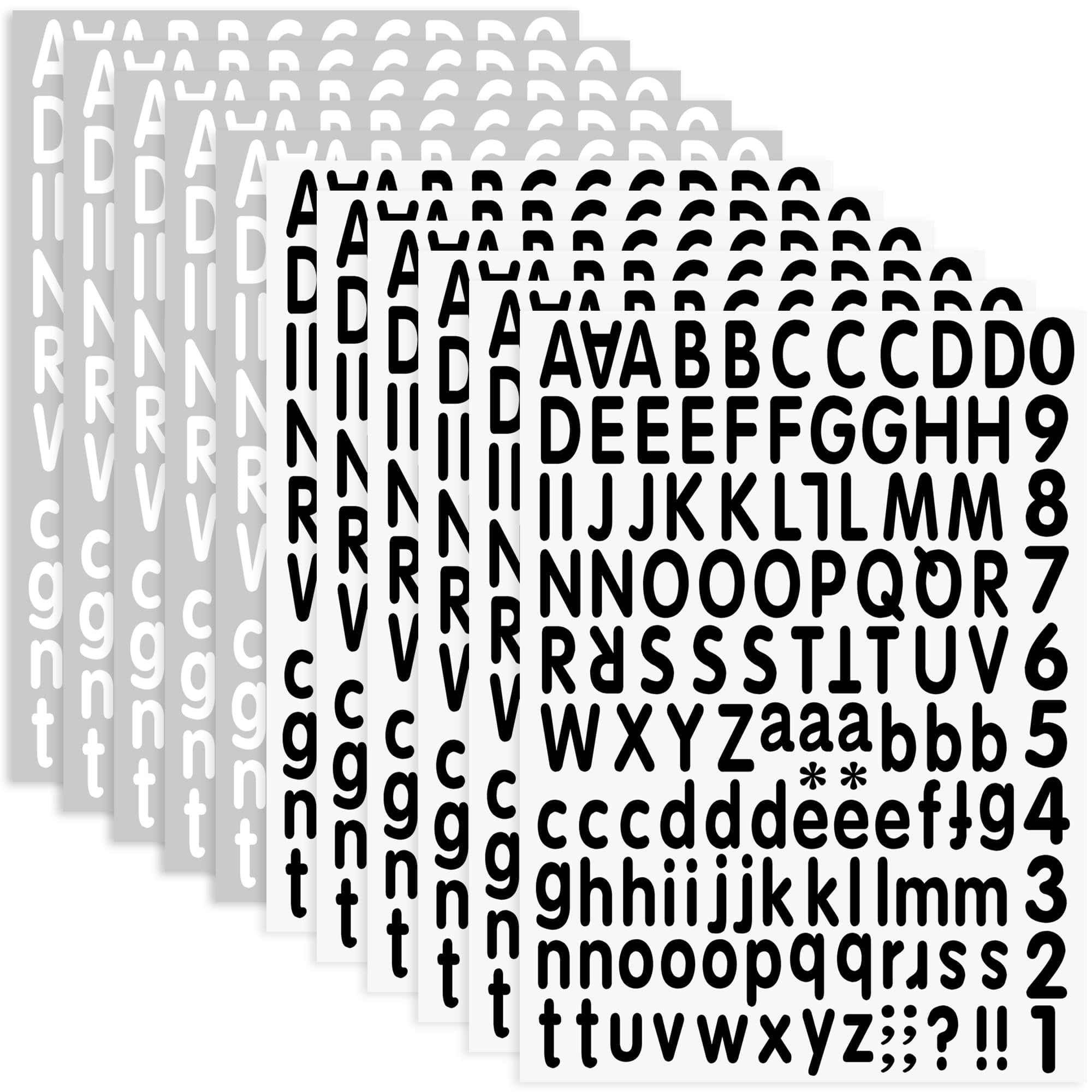 Neasyth 3024 PCS Letter Stickers 24 Sheets Vinyl Alphabet Number ...