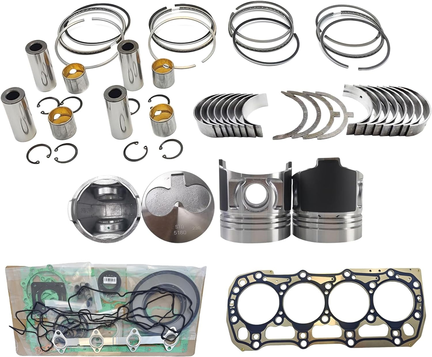 3024C 3024CT Engine Overhaul Rebuild Kit (No cylinder liner and valve ...