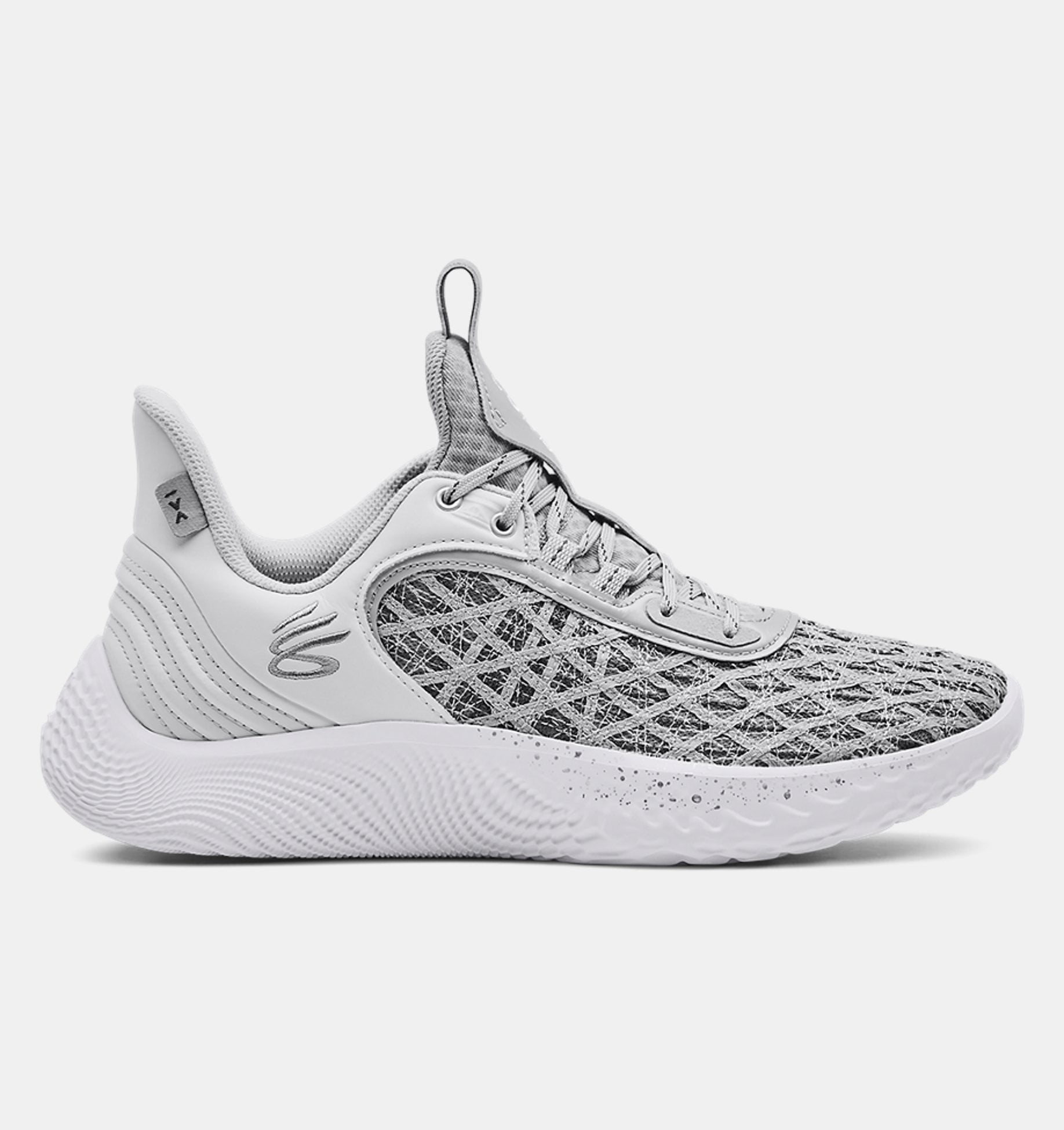 3025631 Under Armour Team Curry 9 Basketball Shoe Unisex White/Grey M9 ...