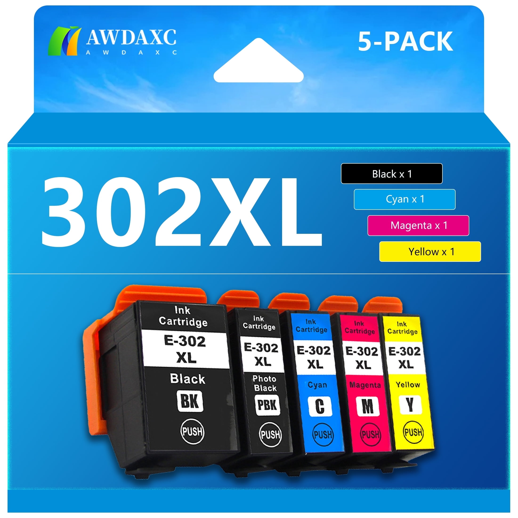 302XL Ink Cartridges Compatible for EPSON XP-6000 / XP-6100 Printer ...
