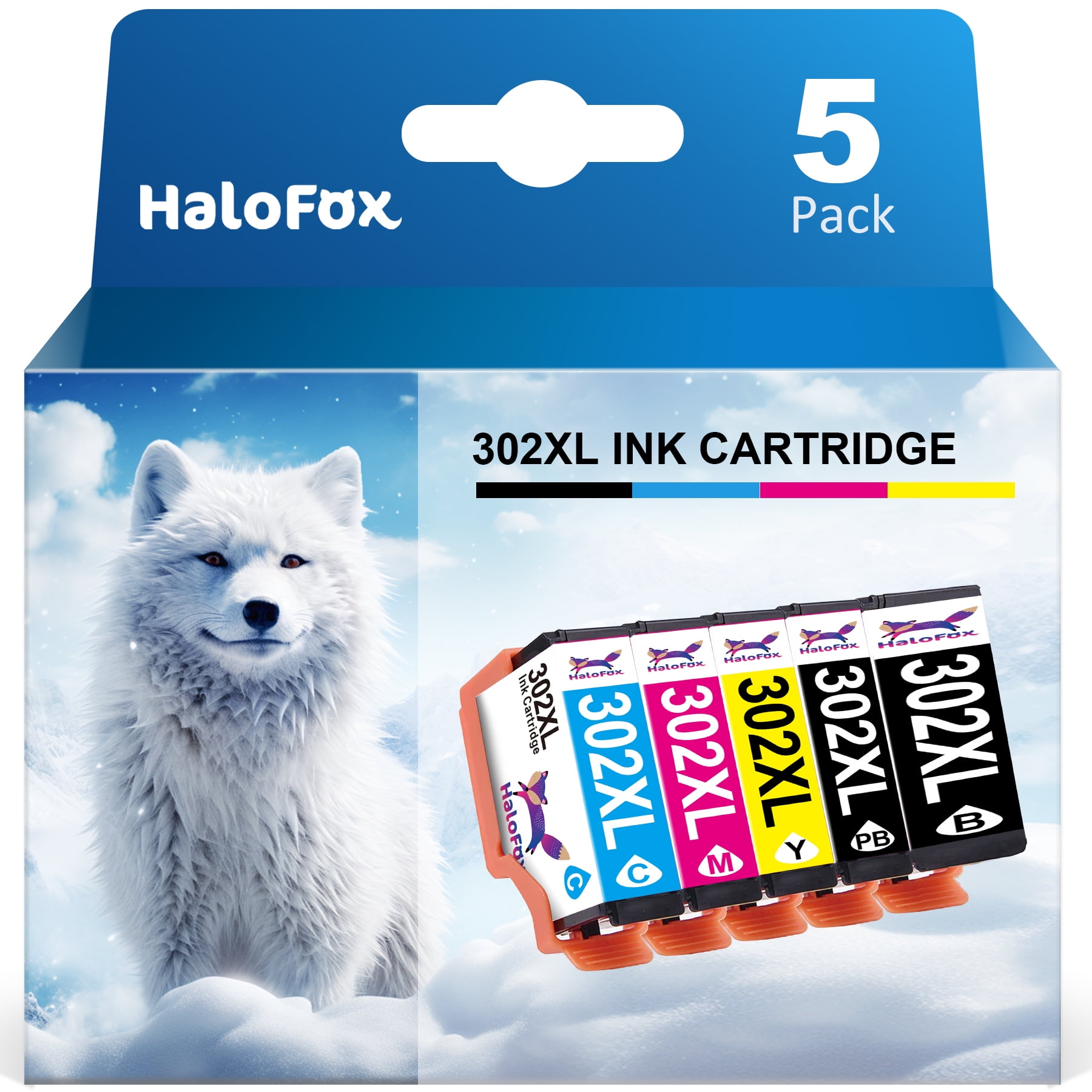 Epson 302XL Ink Cartridges, 5-Pack Combo for XP-6000 XP-6100 Printer ...